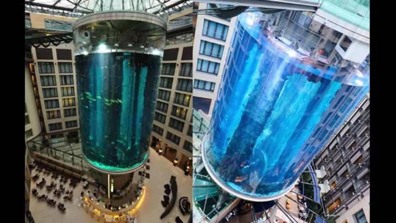 Berlin'deki devasa akvaryum patladı