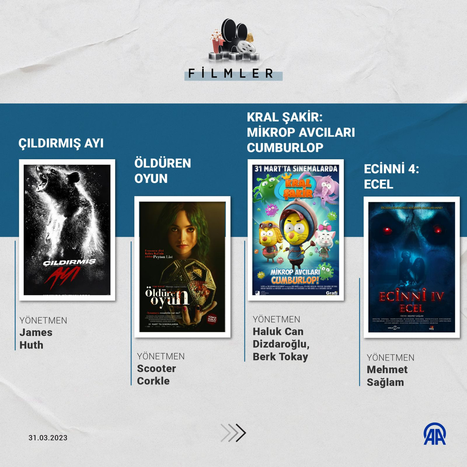 Haftanın filmleri neler? Vizyondaki filmler? Animasyon ve korku filmleri 2023