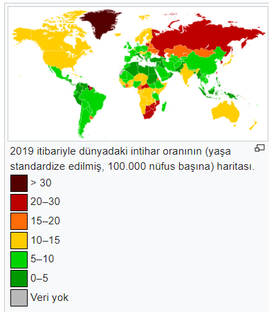 Dünyada en çok intihar eden ülkeler? İntihar Oranlarının En Yüksek ...