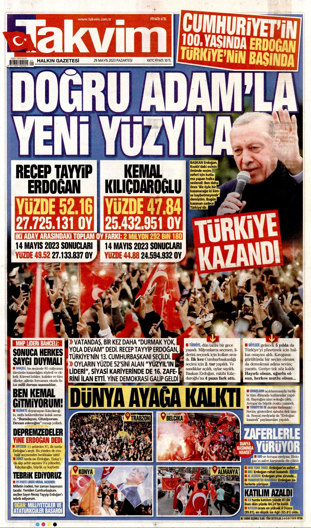 Gazete manşetleri seçim sonuçlarını nasıl gördü? Seçim sonuçlarını ...