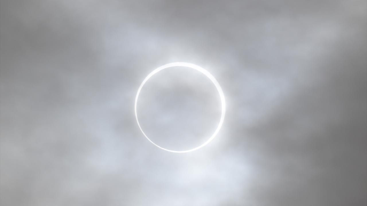 Halkalı Güneş tutulması, ABD'nin Nevada eyaletinde görüntülendi