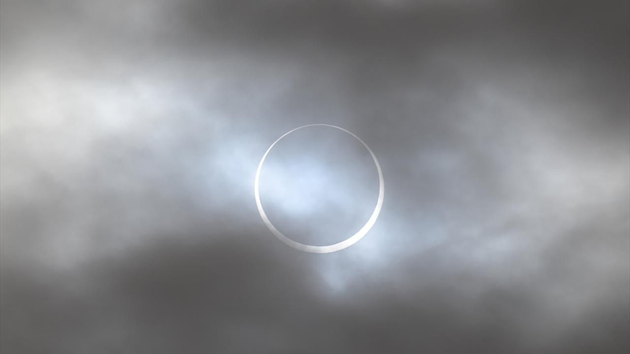 Halkalı Güneş tutulması, ABD'nin Nevada eyaletinde görüntülendi